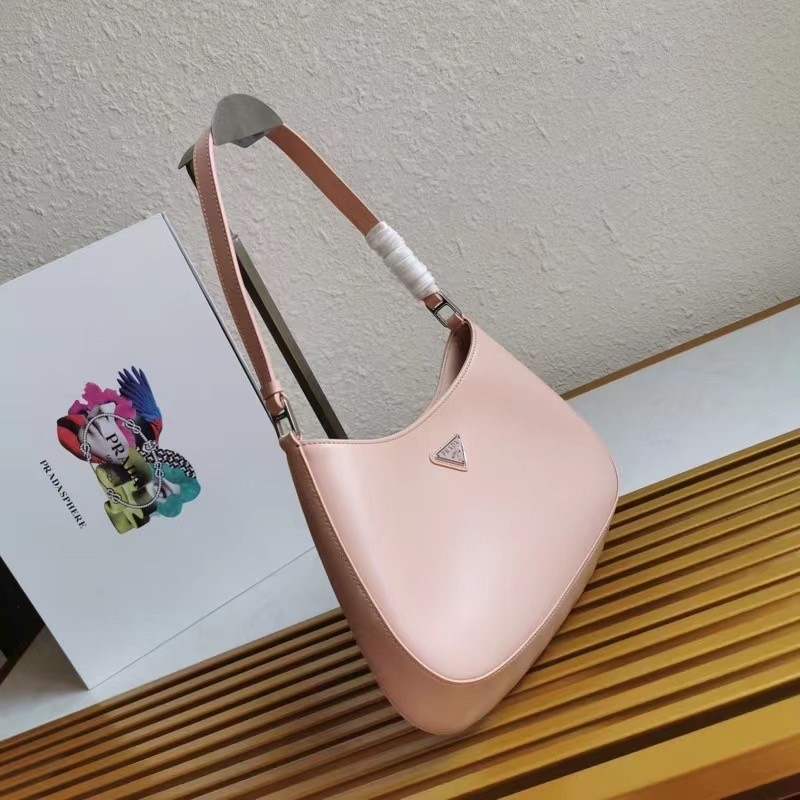 Replica Prada Cleo Shoulder Small Bag In Pink Brushed Leather
